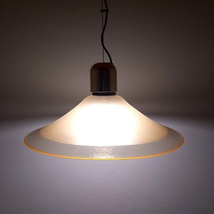 Retro Yellow Glass Pendant Lamp Italy 80s Mid-century Lighting - Etsy