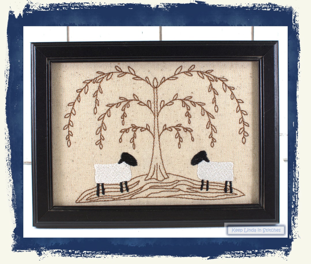 Primitive Willow Tree in 5x7 Frame | Primitive Home Decor - Etsy