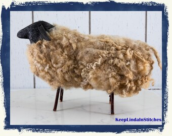 Primitive Sheep,stuffed Prim Sheep,small Sheep Shelf Tuck,sheep Bowl ...
