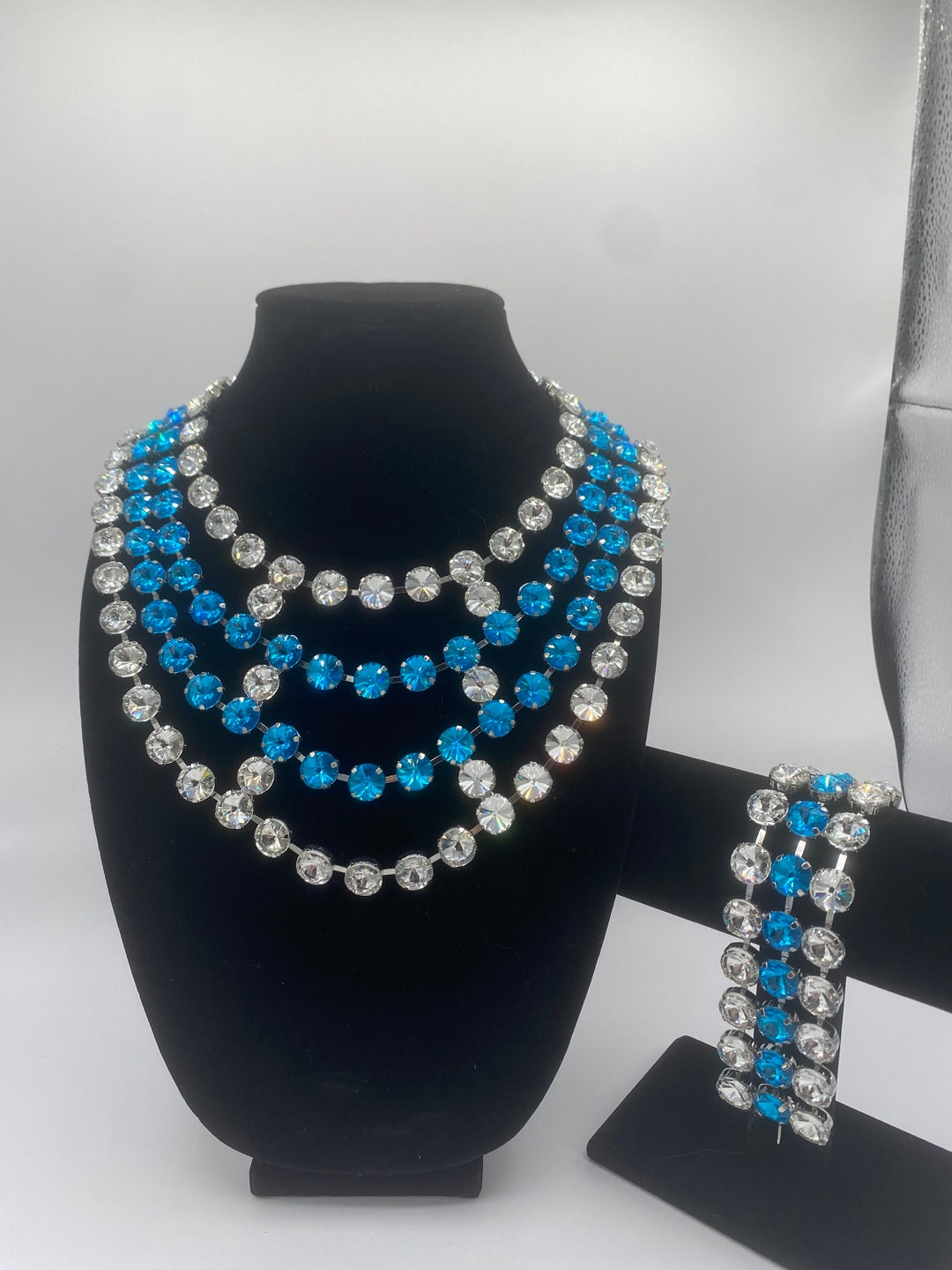 Drag Queen Aqua and Clear Crystals! - Etsy