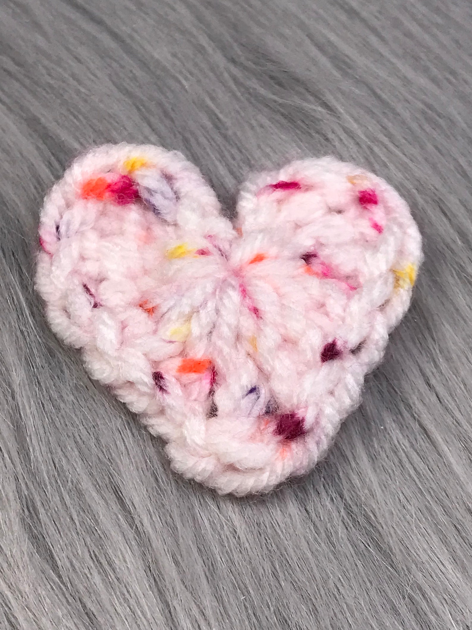 Pocket Hug Keepsake With Crochet Heart in Speckled Shades - Etsy