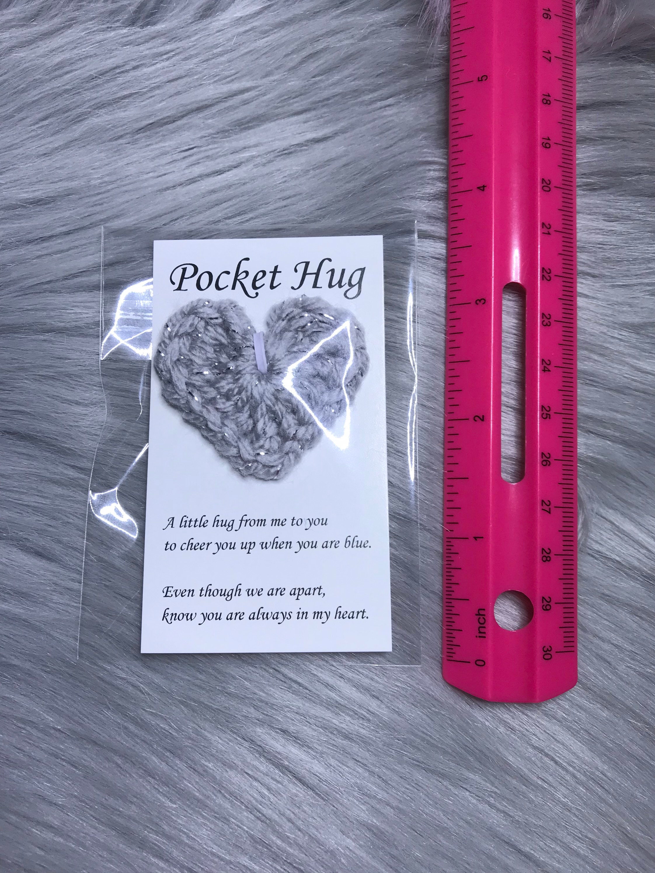 Pocket Hug Keepsake With Crochet Heart in Pastel Shades - Etsy