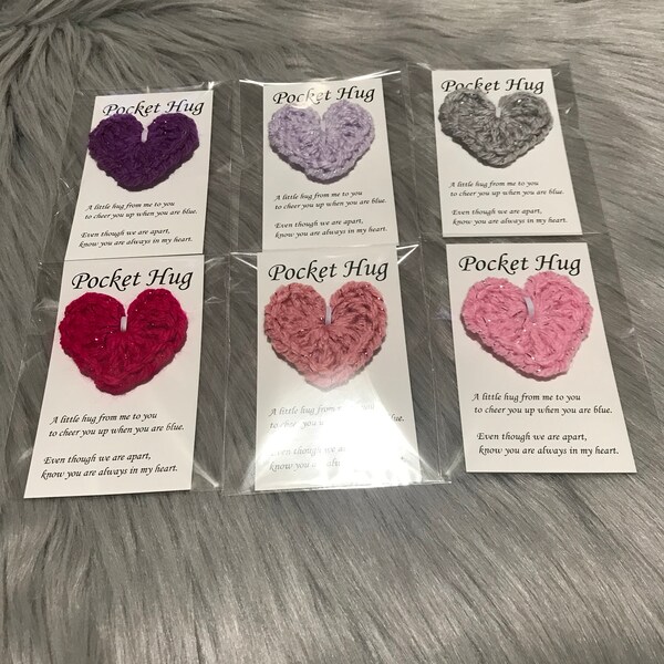 Crochet Pocket Hug Heart - Etsy