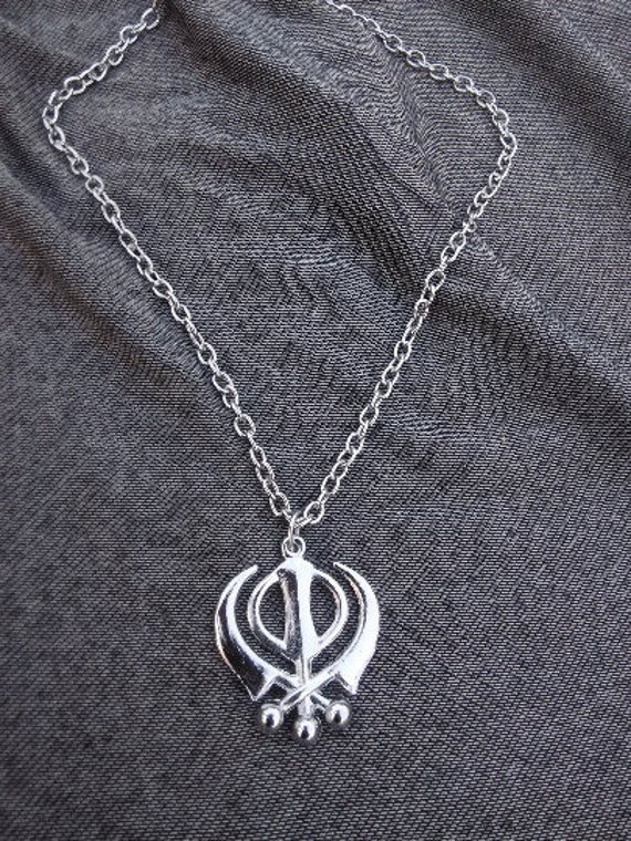 Devotional Sikh Khanda Pendant Chain Men's Metal Charm | Etsy