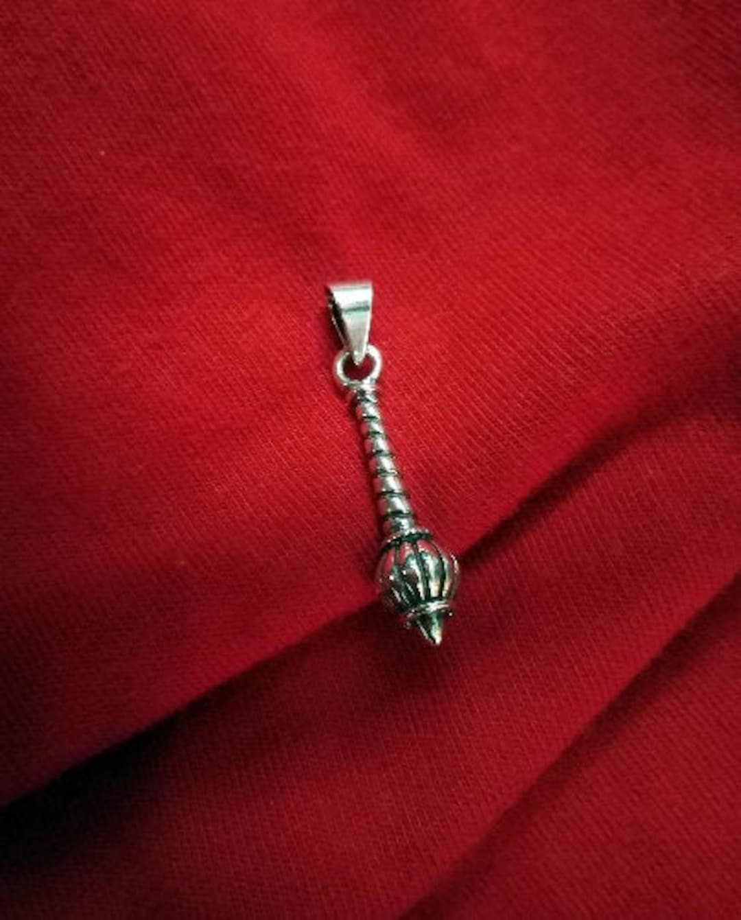 Silver Gada Mace of Lord Hanuman Pendant Good Luck 92.5 Silver Unisex ...