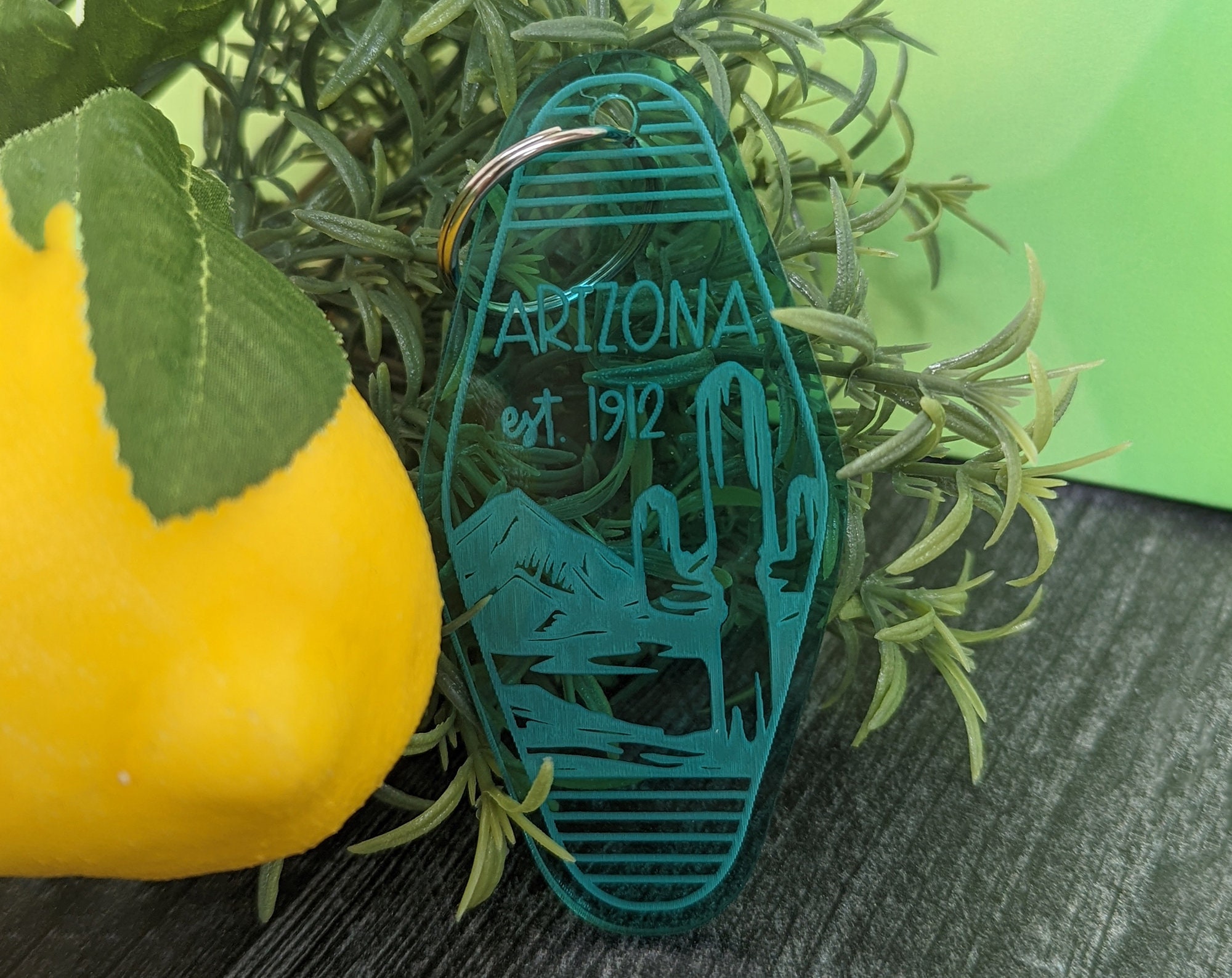 Retro Keychain Motel Key Fob Vintage Keychain Arizona - Etsy