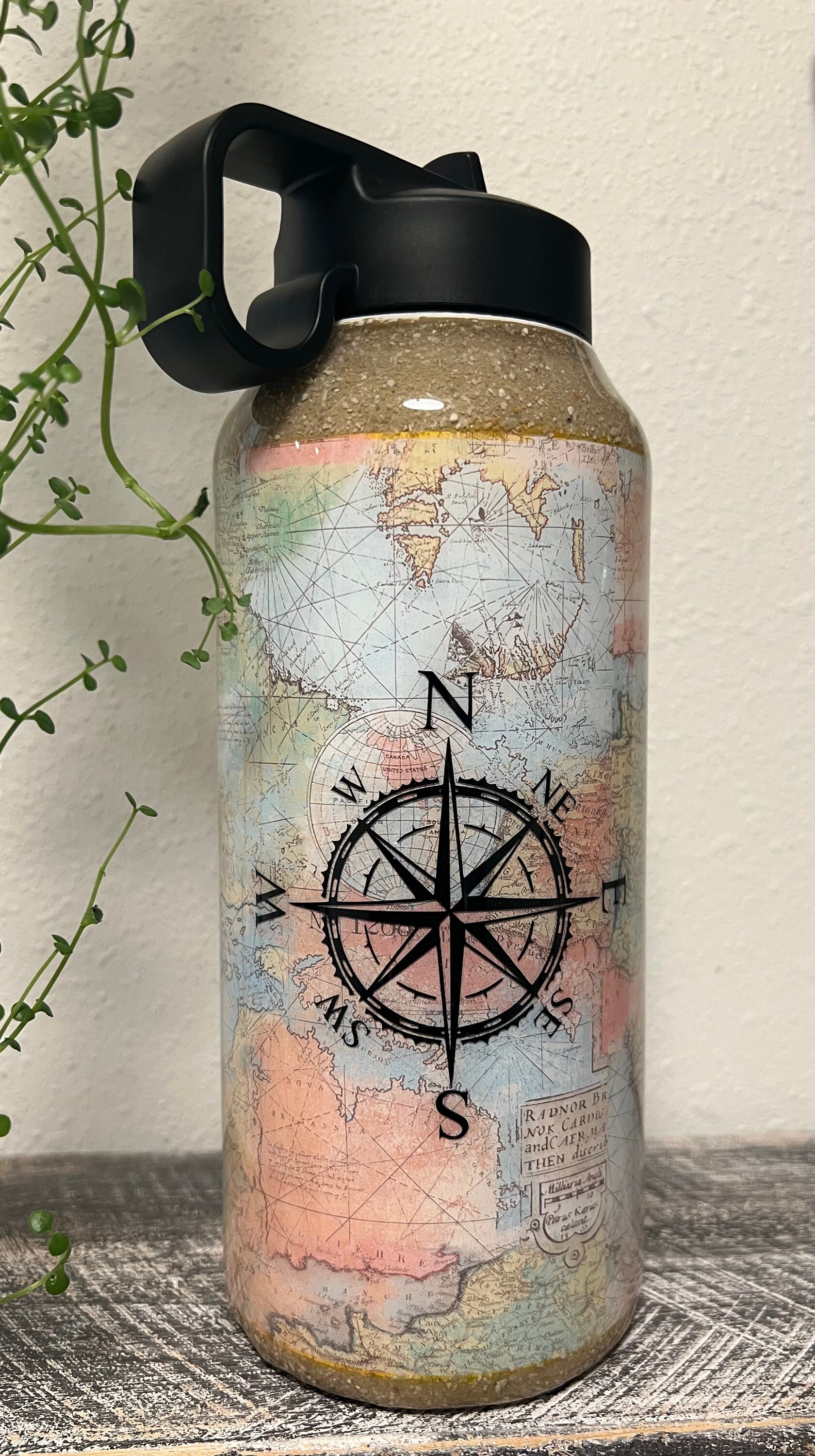 32 Oz World Map Water Bottle - Etsy