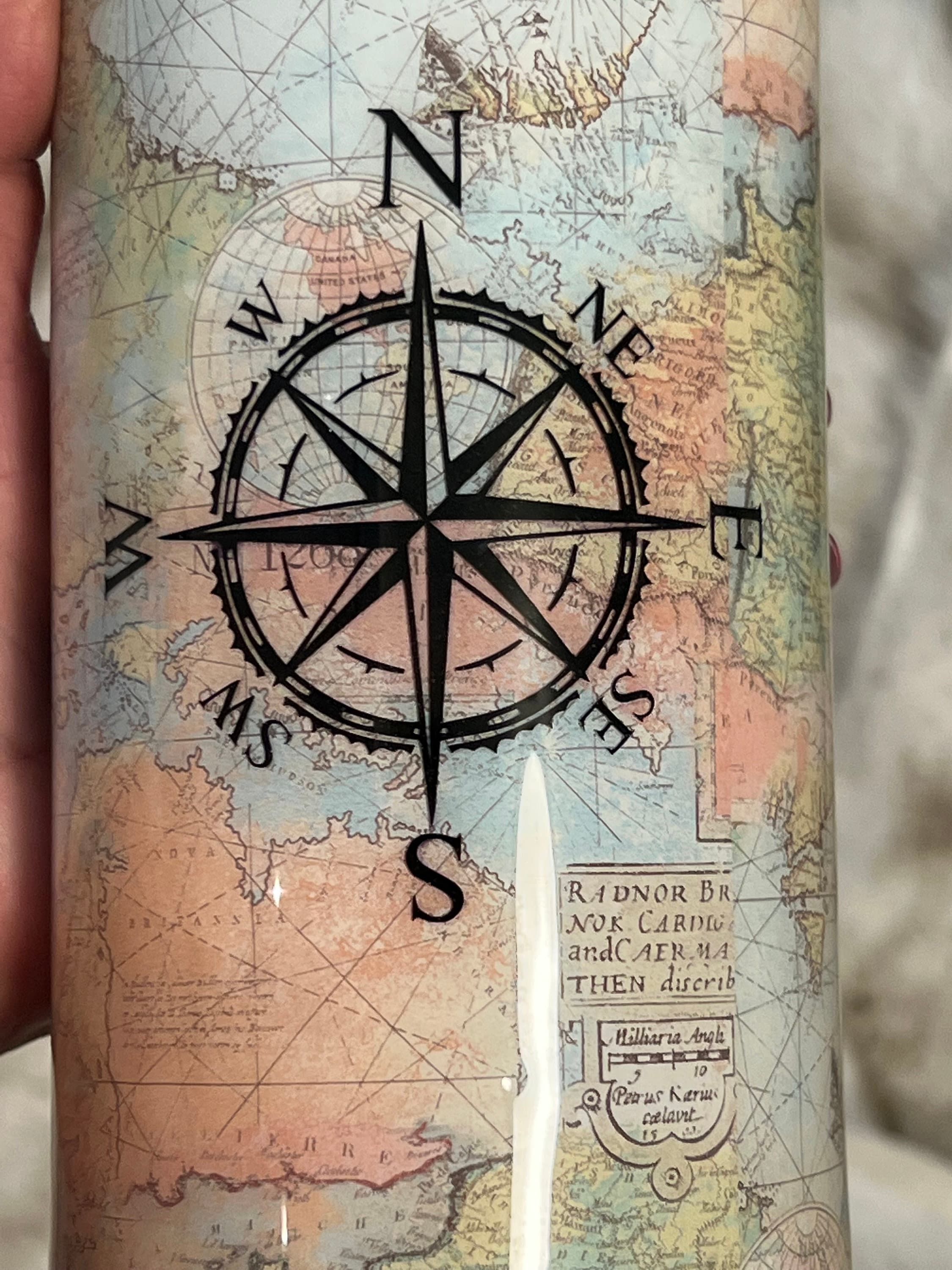 32 Oz World Map Water Bottle - Etsy