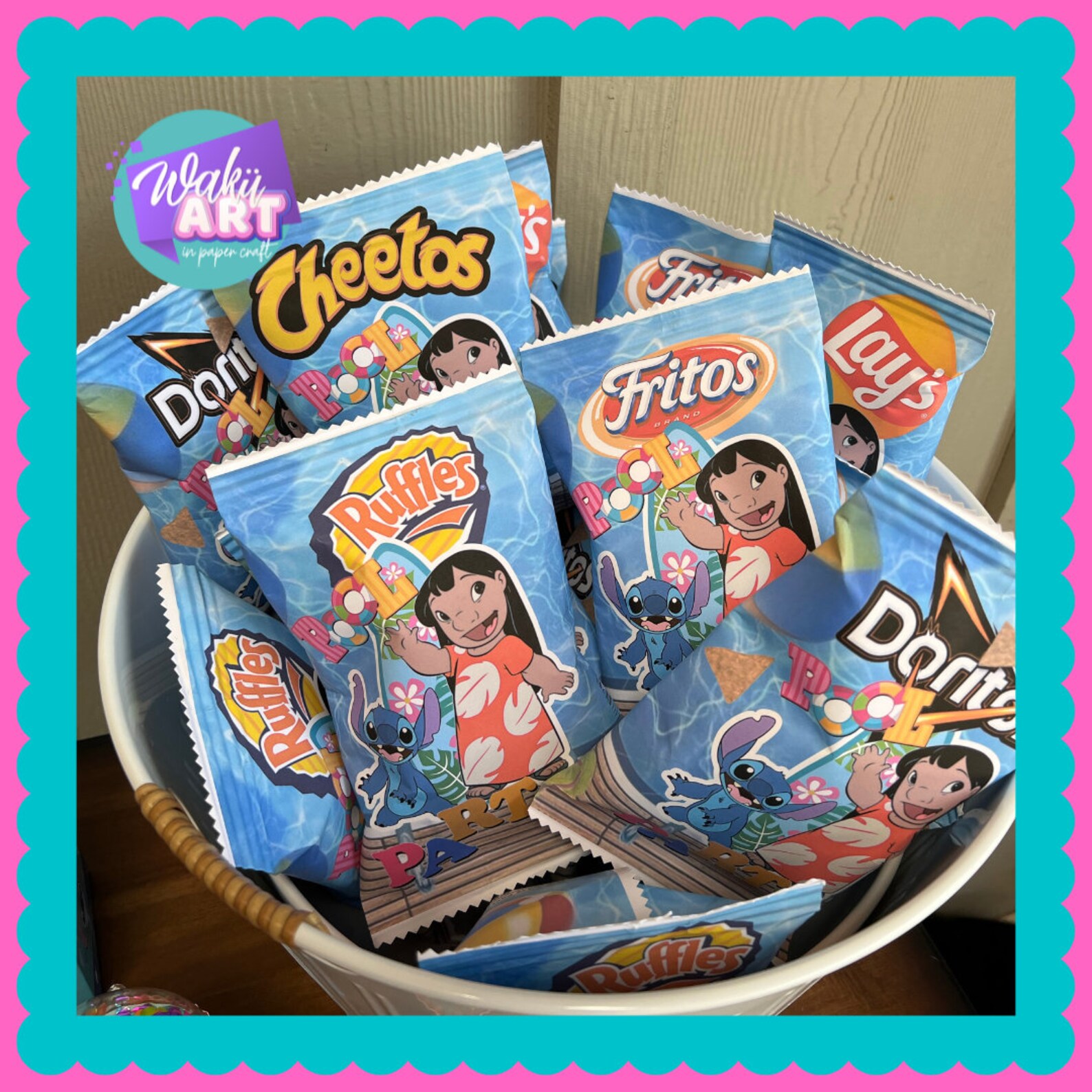 Lilo & Stitch Cake Topper / Pringles Can Party Favor With Dome and ...