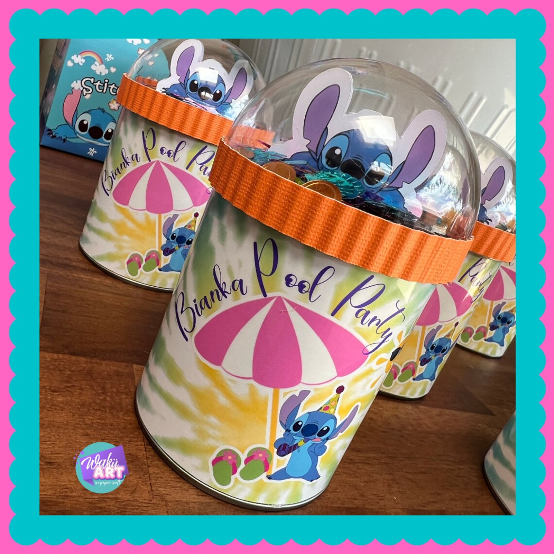 Lilo & Stitch Cake Topper / Pringles Can Party Favor With Dome and ...