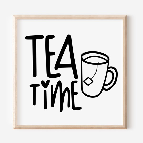 Tea Time Svg - Etsy