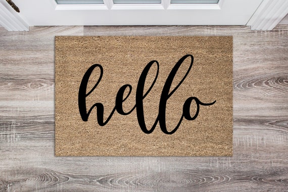 Hello SVG Hello Doormat Svg Hello Door Mat Svg Welcome | Etsy