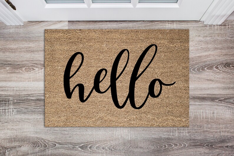 Hello SVG Hello Doormat Svg Hello Door Mat Svg Welcome | Etsy
