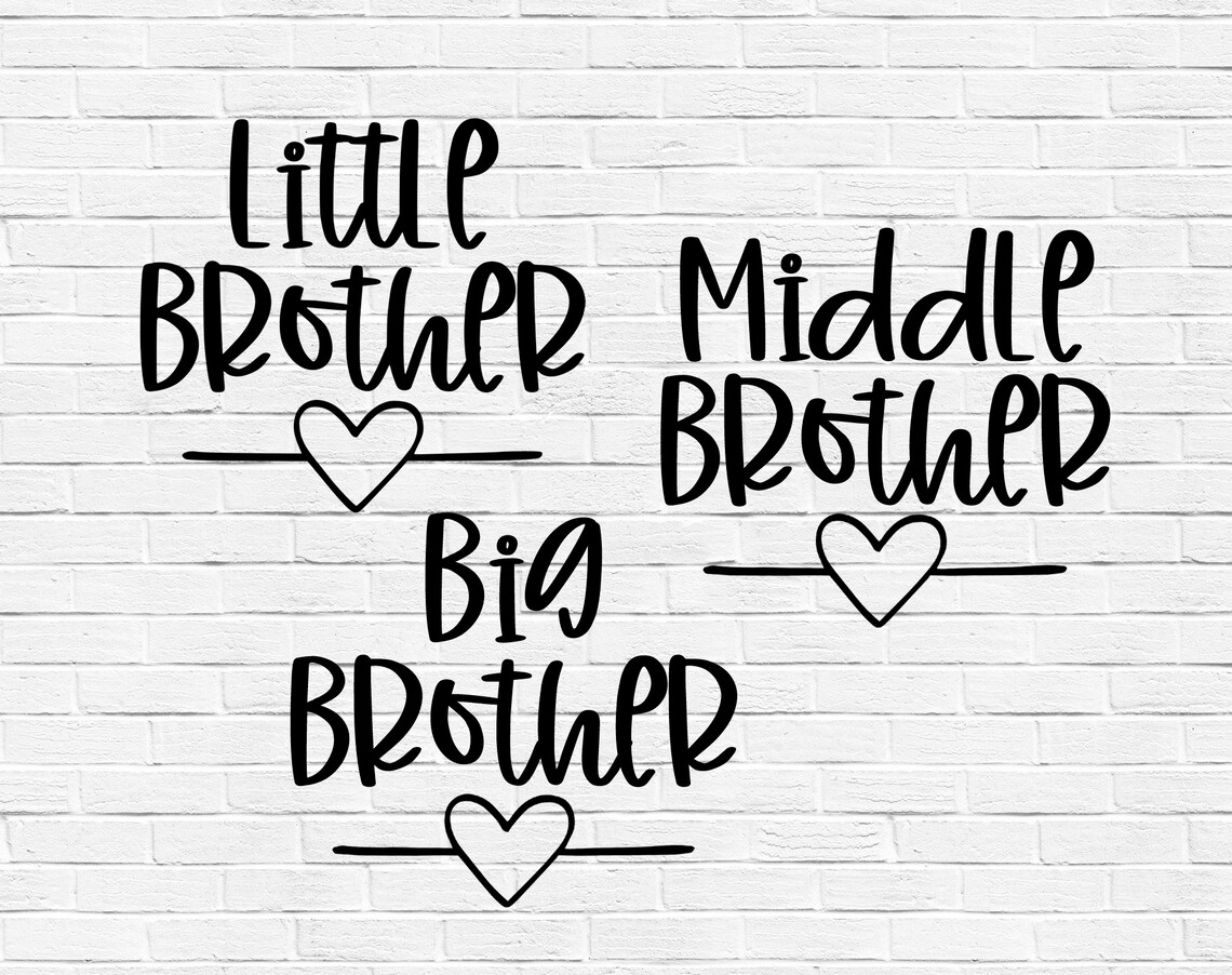 Big Brother SVG Middle Brother Svg Little Brother Svg - Etsy