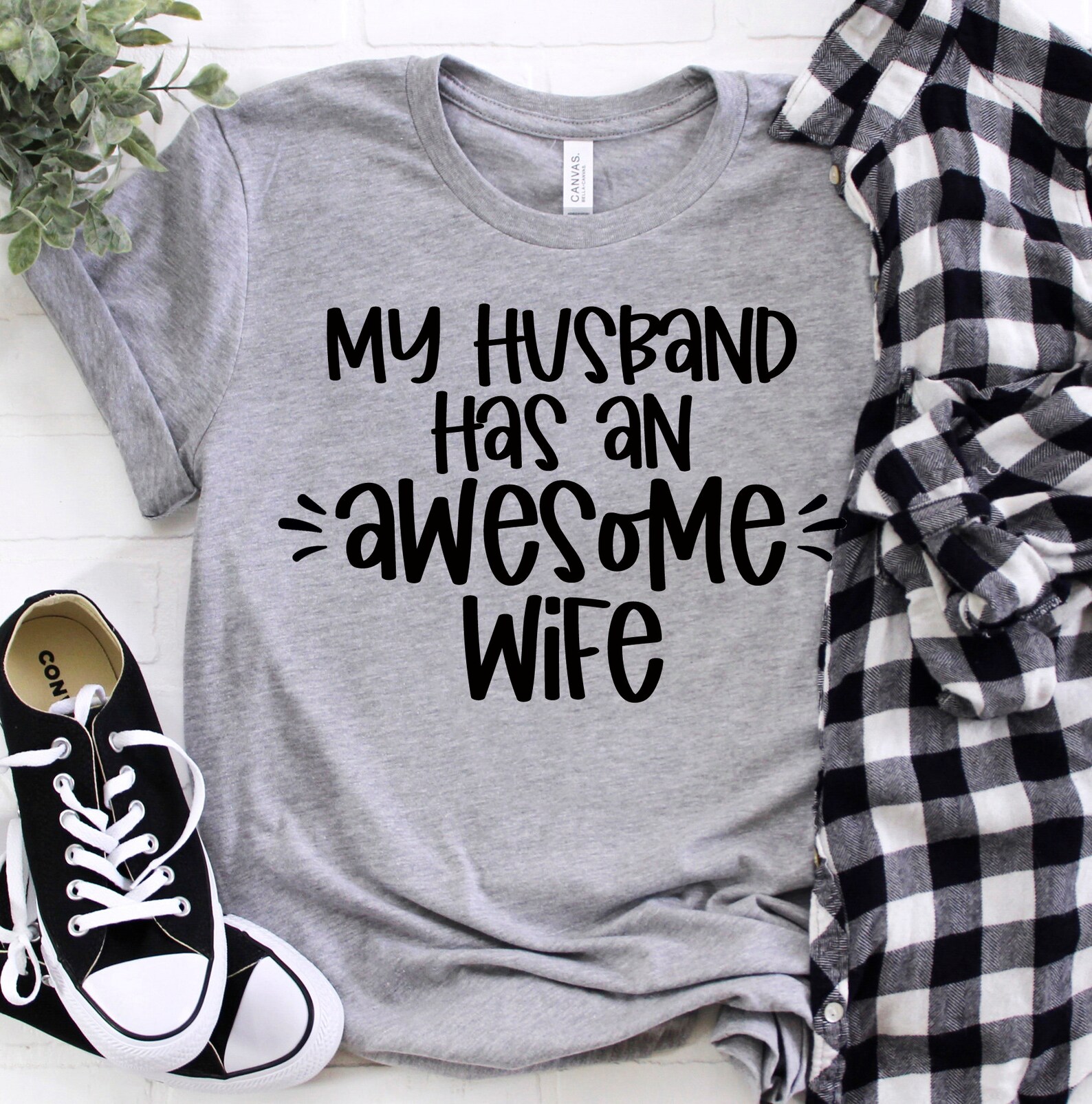 My Husband Has An Awesome Wife Svg Husband Svg Wife Svg Etsy
