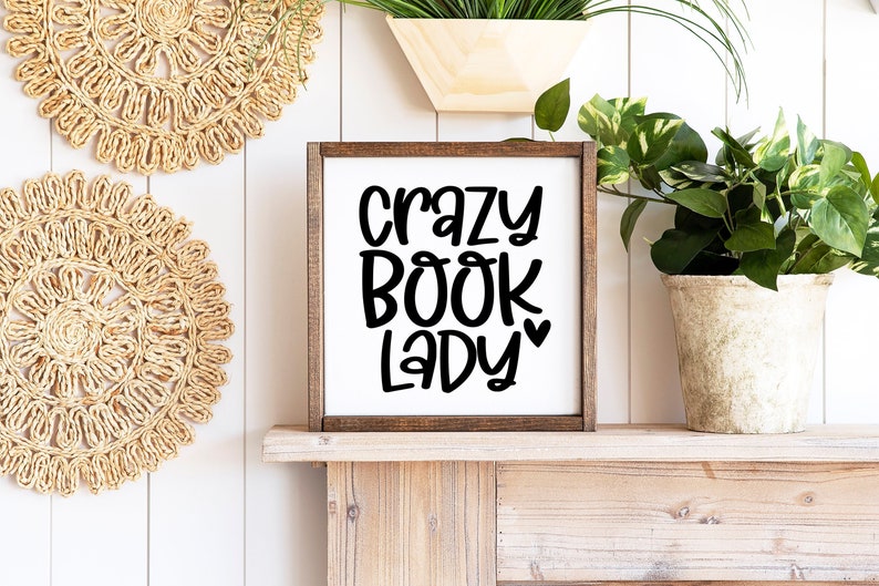 Crazy Book Lady SVG Book Svg Reading Svg Read Svg Love - Etsy