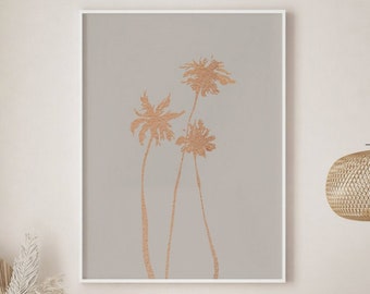 Earth Tone Palm Art - Etsy