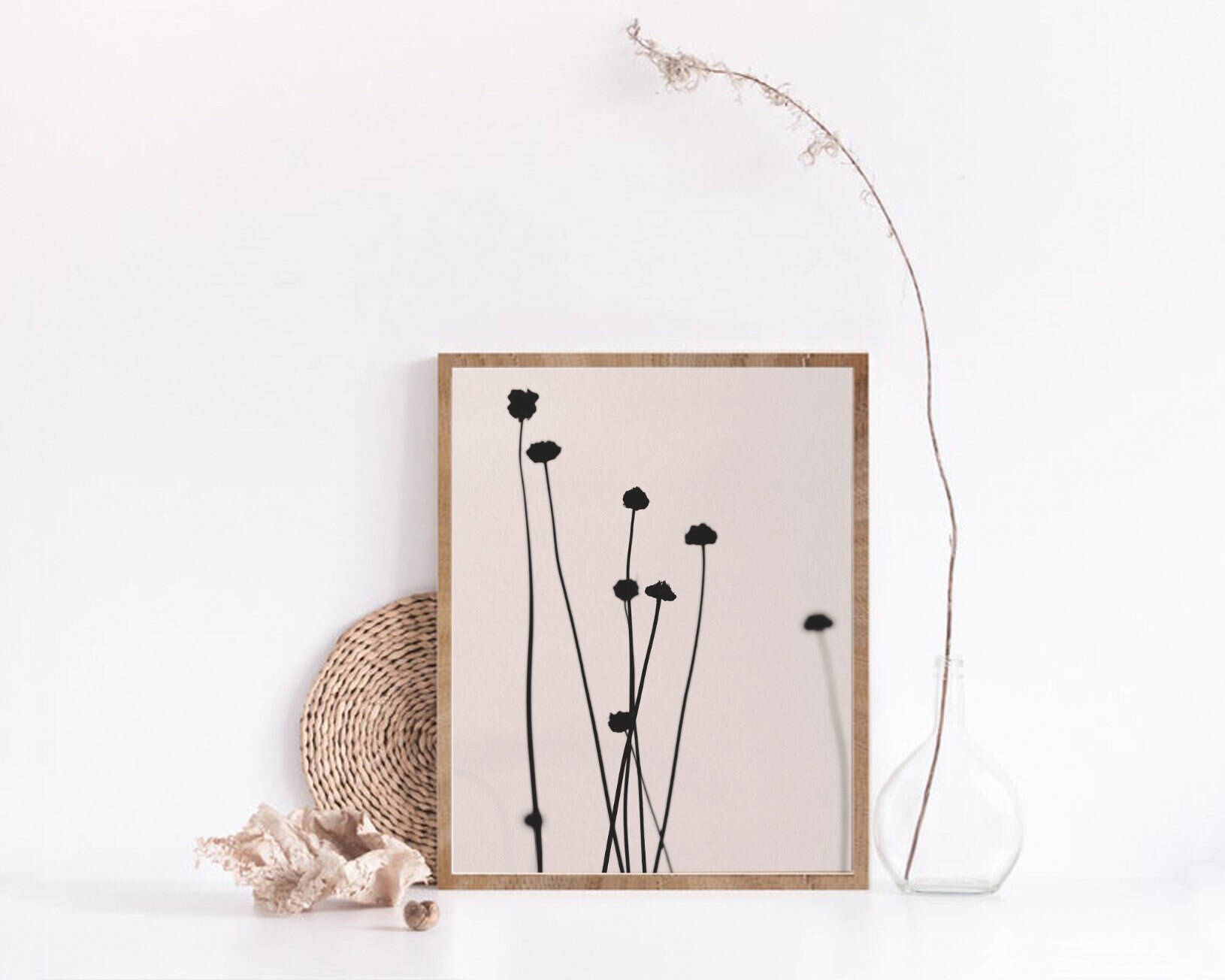 Abstract Botanical Print Printable Wall Art Floral - Etsy