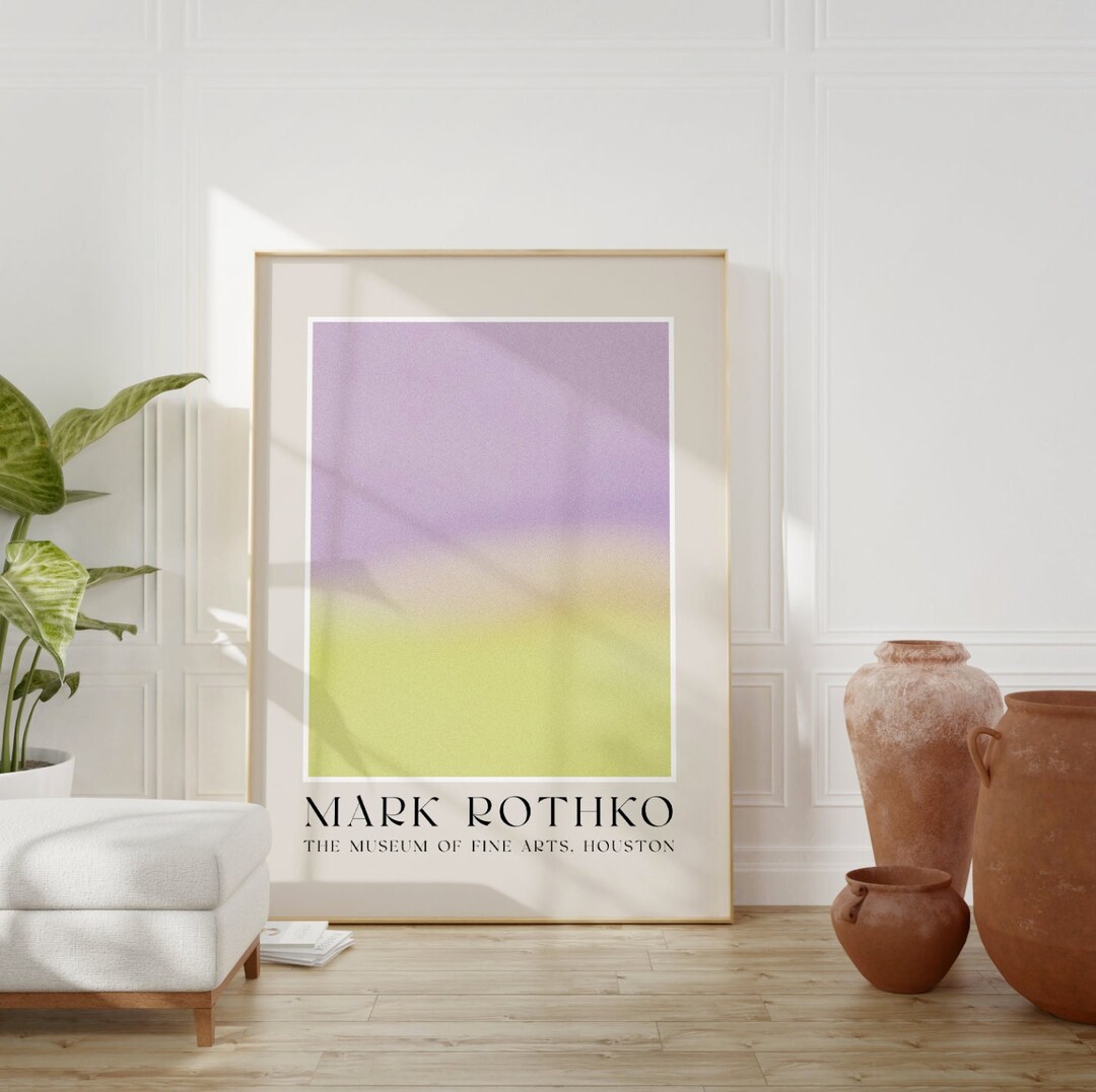 Mark Rothko Poster, High Quality Giclee Print, Retro Gradient, Neutral ...