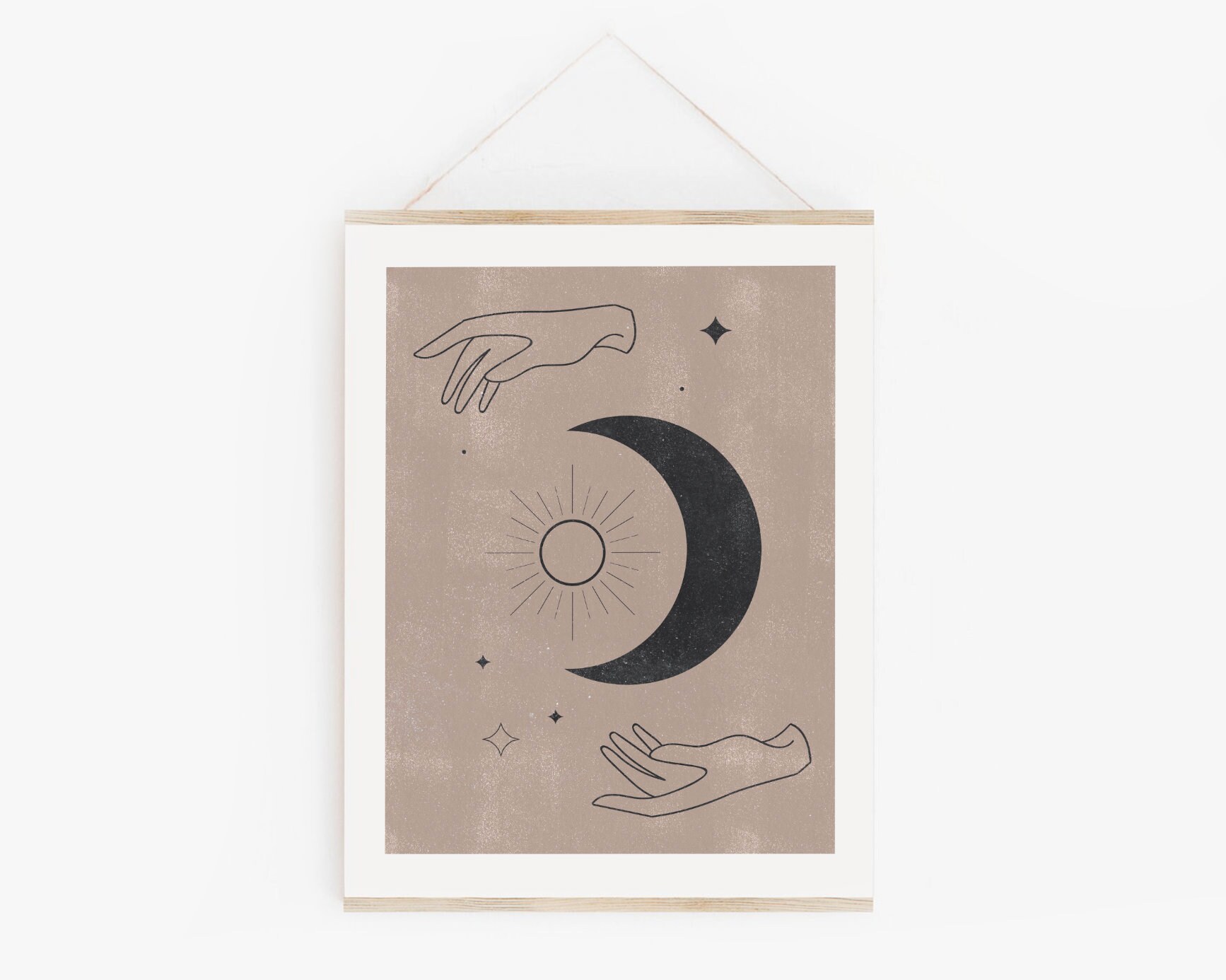Celestial Prints Set of 3 Printable Wall Art Witchy Wall - Etsy
