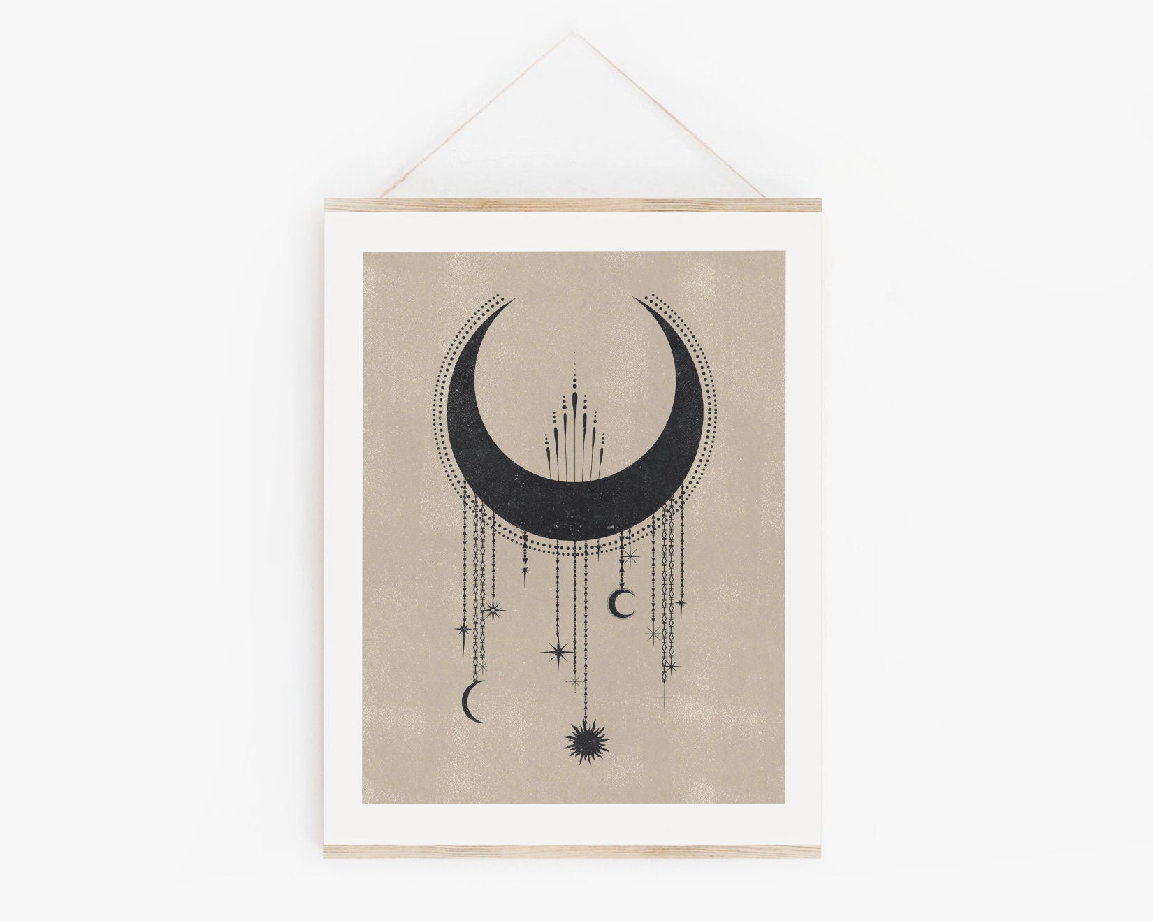 Celestial Prints Set of 2 Printable Wall Art Witchy Wall | Etsy