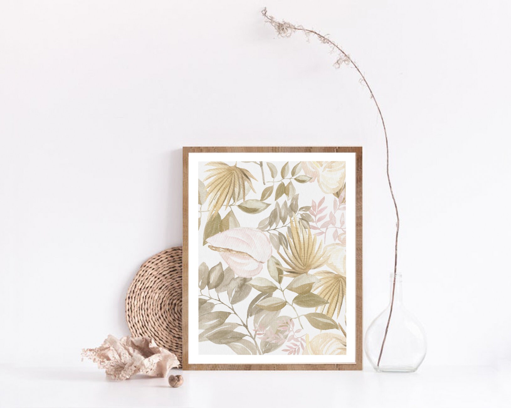 Abstract Botanical Print Printable Wall Art Floral - Etsy