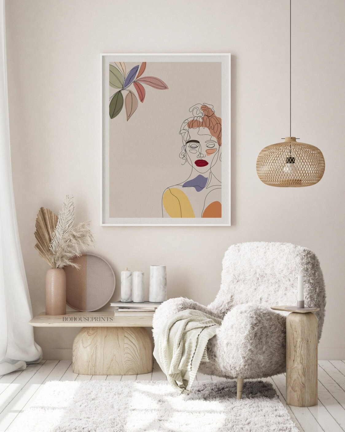 Boho Woman Print Printable Wall Art Female Body Poster - Etsy