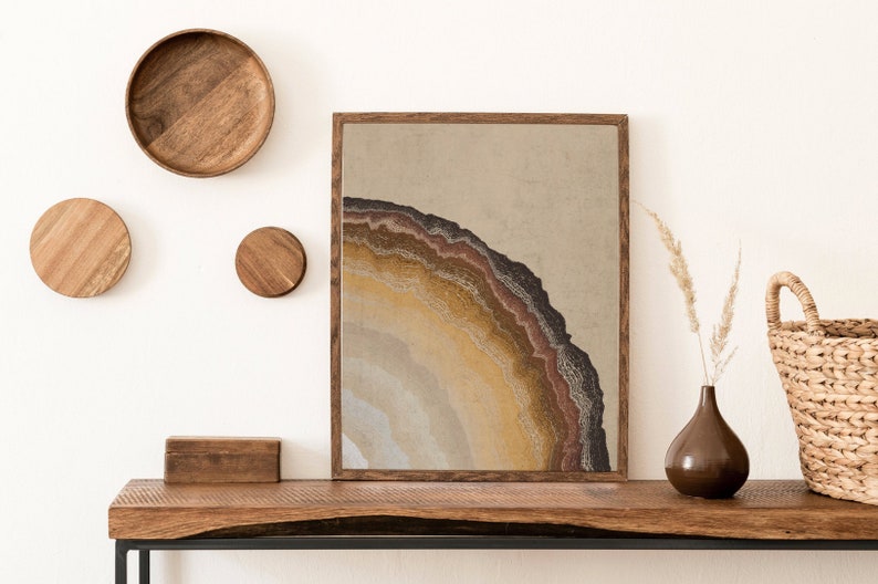 Gemstone Drawing Printable Wall Art Abstract Art Print - Etsy