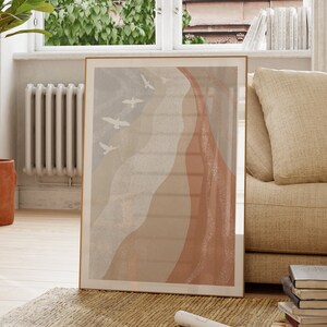 Abstract Beach Print, Printable Wall Art, Landscape Print, Boho Home ...