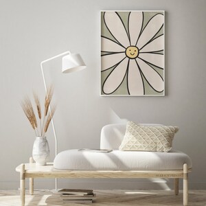 Retro Daisy Poster High Quality Giclee Print Floral - Etsy