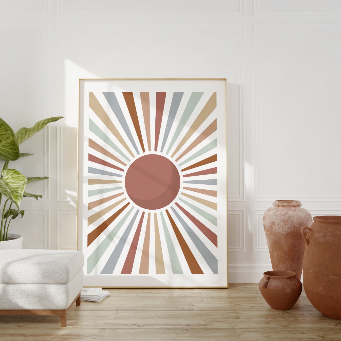 Retro Sunburst Poster High Quality Giclee Poster Groovy | Etsy