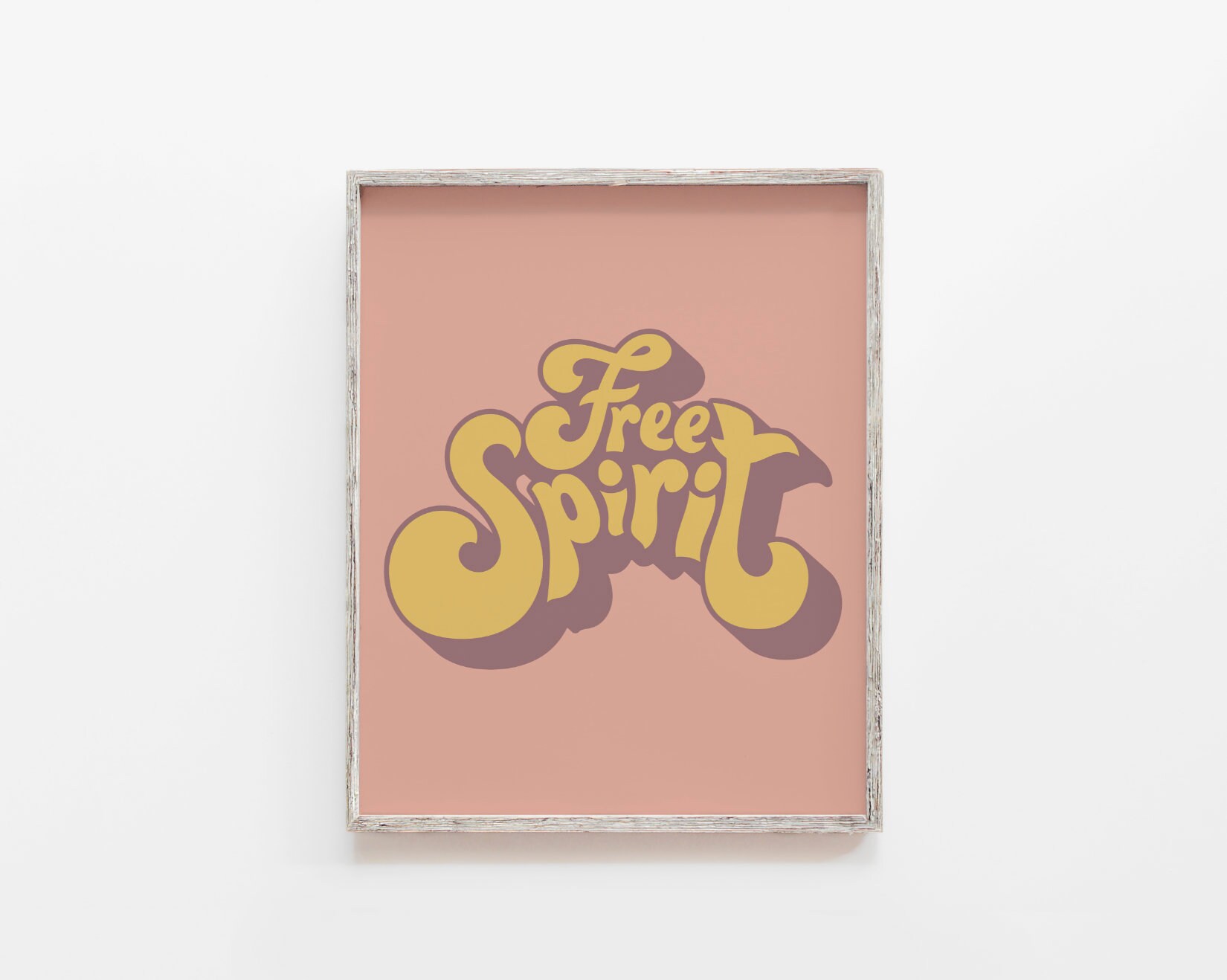 Free Spirit Wall Art Retro Wall Art Bohemian Print | Etsy