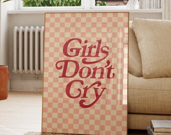 Girls Dont Cry Printable Wall Art, 70s Retro Poster, Boho Home Decor ...