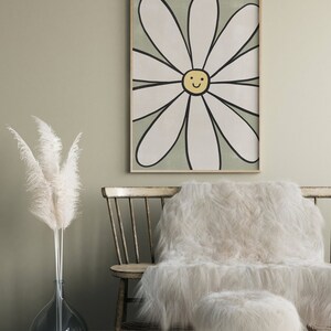 Retro Daisy Poster High Quality Giclee Print Floral - Etsy