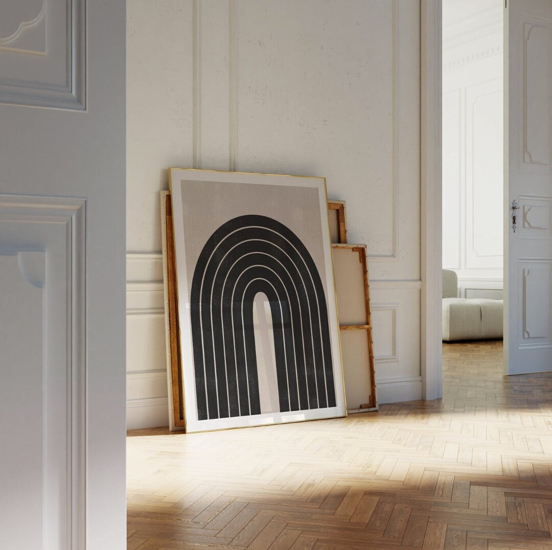 Mid Century Rainbow Print Trendy Printable Wall Art Modern - Etsy