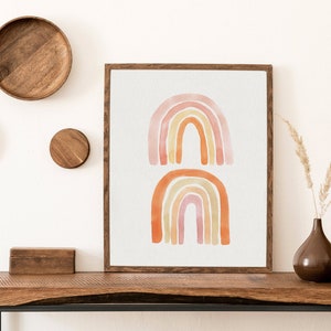 Boho Rainbow Poster Printable Wall Art Digital Print - Etsy
