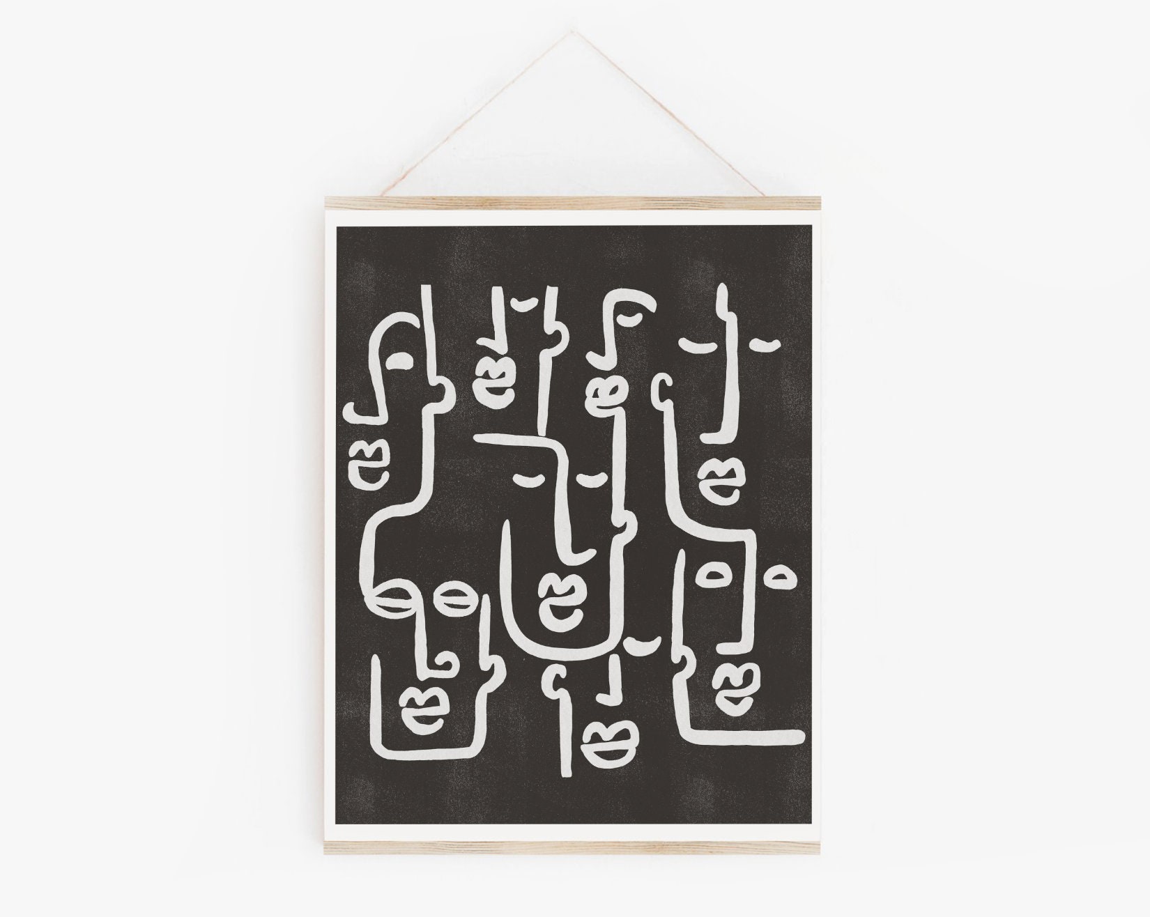 One Line Drawing Poster High Quality Giclee Print Boho Wall - Etsy