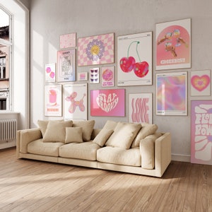 Trendy Y2K Print Set of 20 Retro Wall Art Holographic - Etsy