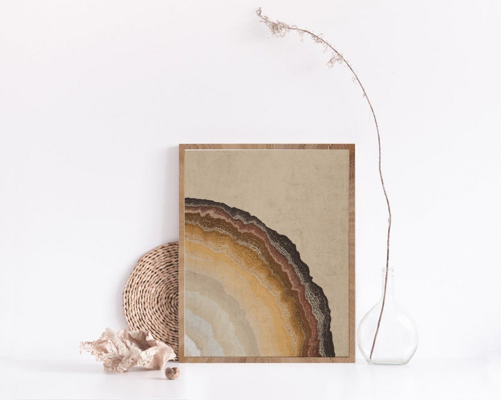 Gemstone Drawing Printable Wall Art Abstract Art Print - Etsy