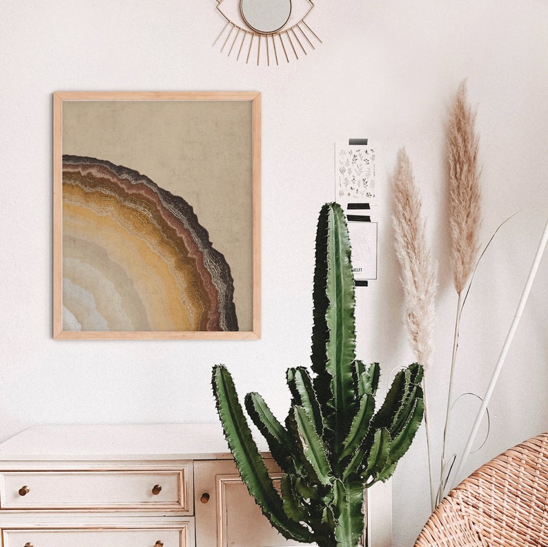 Gemstone Drawing Printable Wall Art Abstract Art Print - Etsy