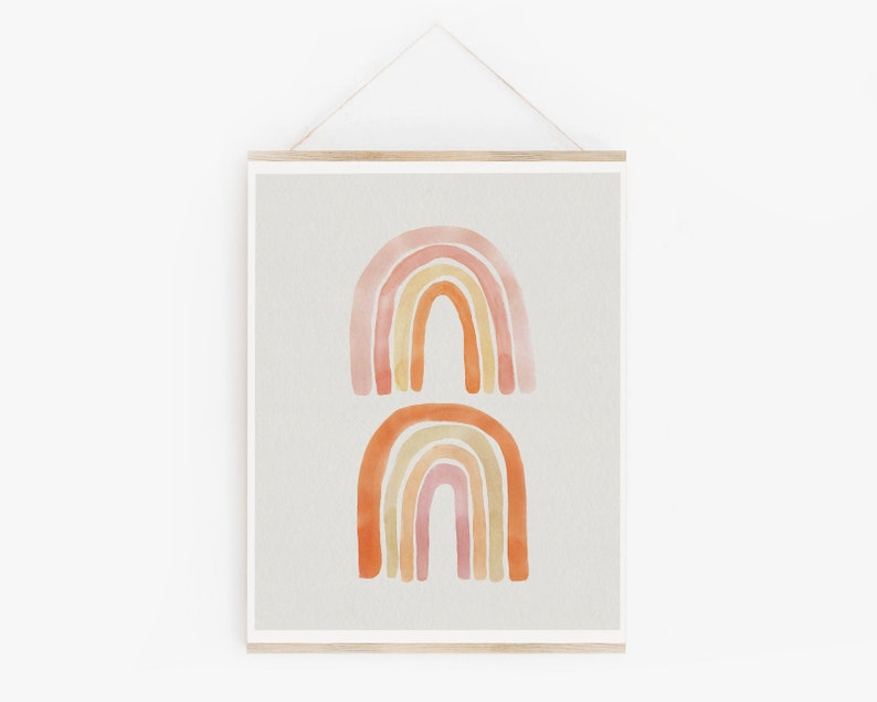 Boho Rainbow Poster Printable Wall Art Digital Print - Etsy