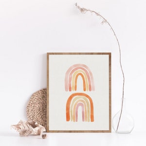 Boho Rainbow Poster Printable Wall Art Digital Print - Etsy