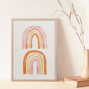 Boho Rainbow Poster Printable Wall Art Digital Print - Etsy
