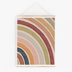 Abstract Rainbow Poster High Quality Giclee Print Boho Wall | Etsy