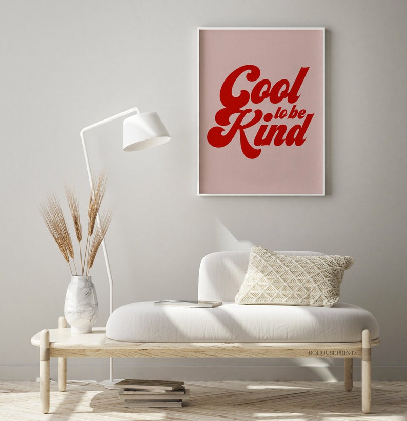 Cool to Be Kind Poster Printable Wall Art Boho Home Decor - Etsy