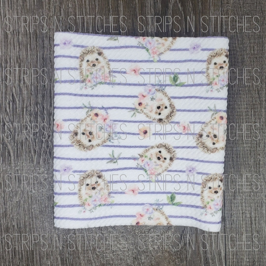Striped Hedgehog Bullet Fabric Strip | Bow Making | Scrunchie | Shop ...