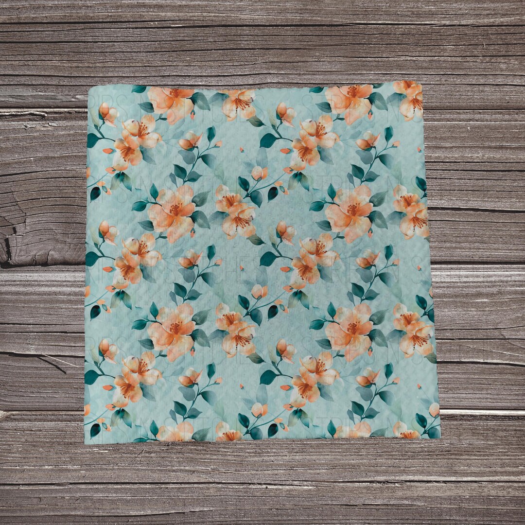Peachy Spring Floral | Bullet Fabric Strip | Bow Making | Scrunchie ...