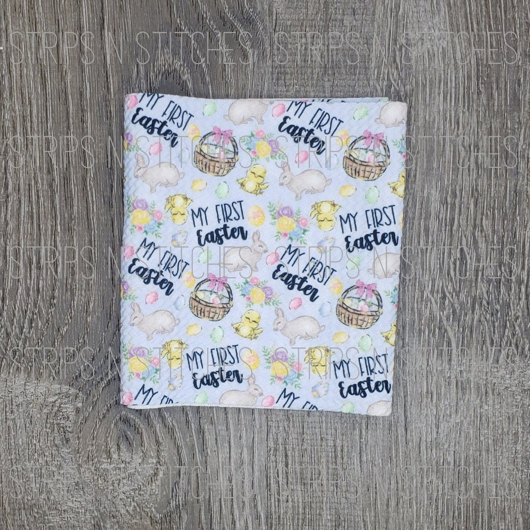 First Easter (light blue) | Bullet Fabric Strip | Bow Making ...