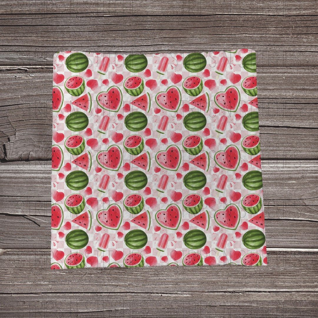 Watermelon Plaid | Bullet Fabric Strip | Bow Making | Scrunchie | Shop ...