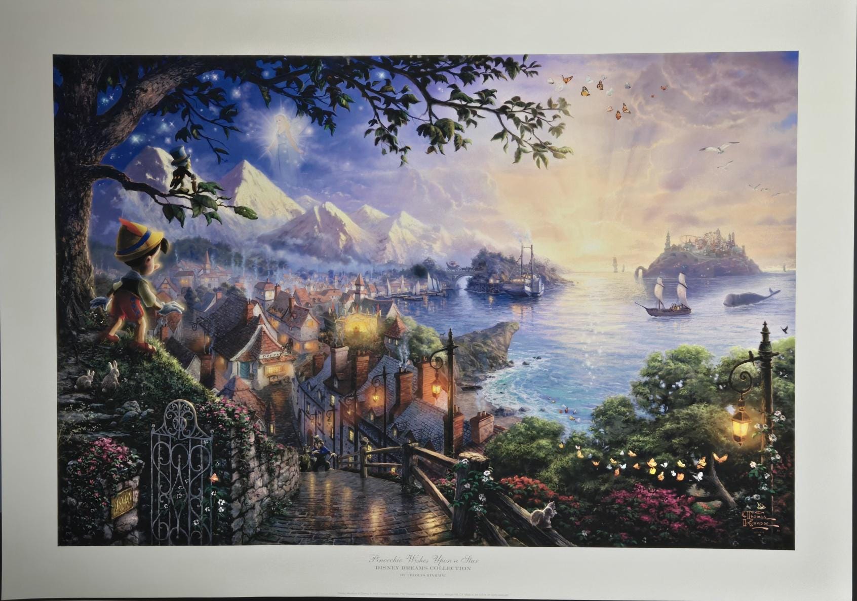 Thomas Kincade Limited Edition Lithograph Pinocchio Signed - Etsy